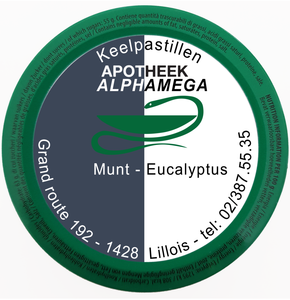 Pastilles personnalisées Menthol Eucalyptus - Alphamega